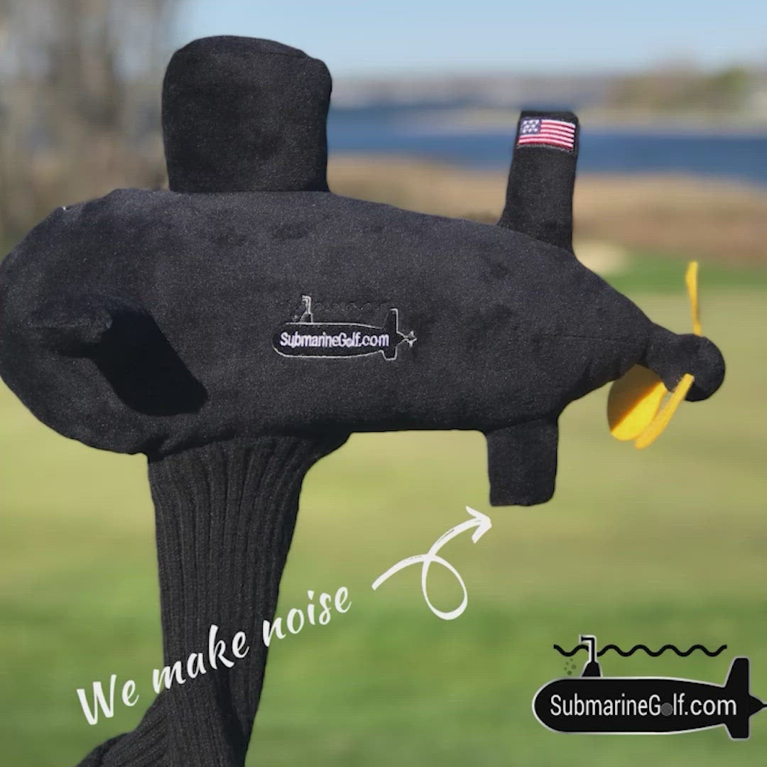 Submarine-themed golf headcover with built-in sound effect – Submarinegolf